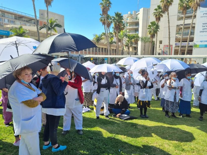 לפני שביתה? מאות עובדות ניקיון בסורוקה מחו כנגד שכרן - ''מגיע להן לקבל ...